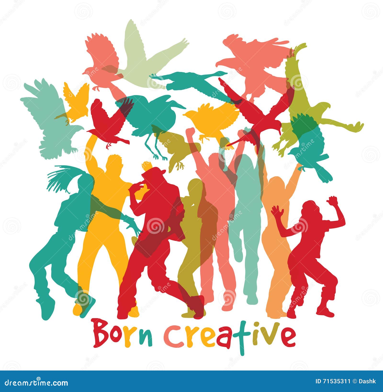 Creative People and Sign Isolate White. Stock Vector - Illustration of ...