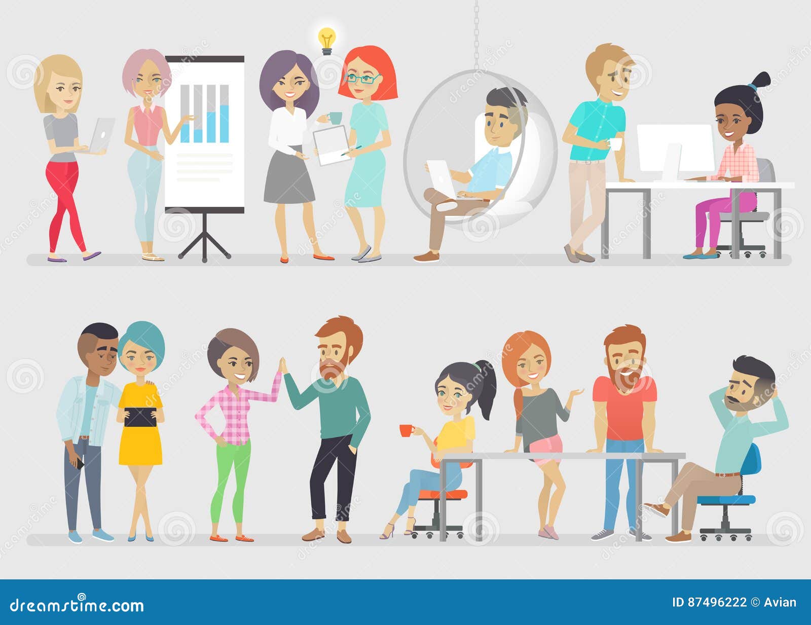 Creative People Vector Illustration. Stock Vector - Illustration of ...