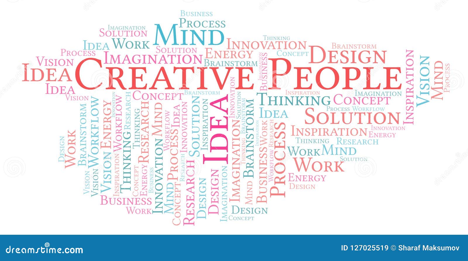 Creative People Word Cloud, Made with Text only. Stock Illustration ...