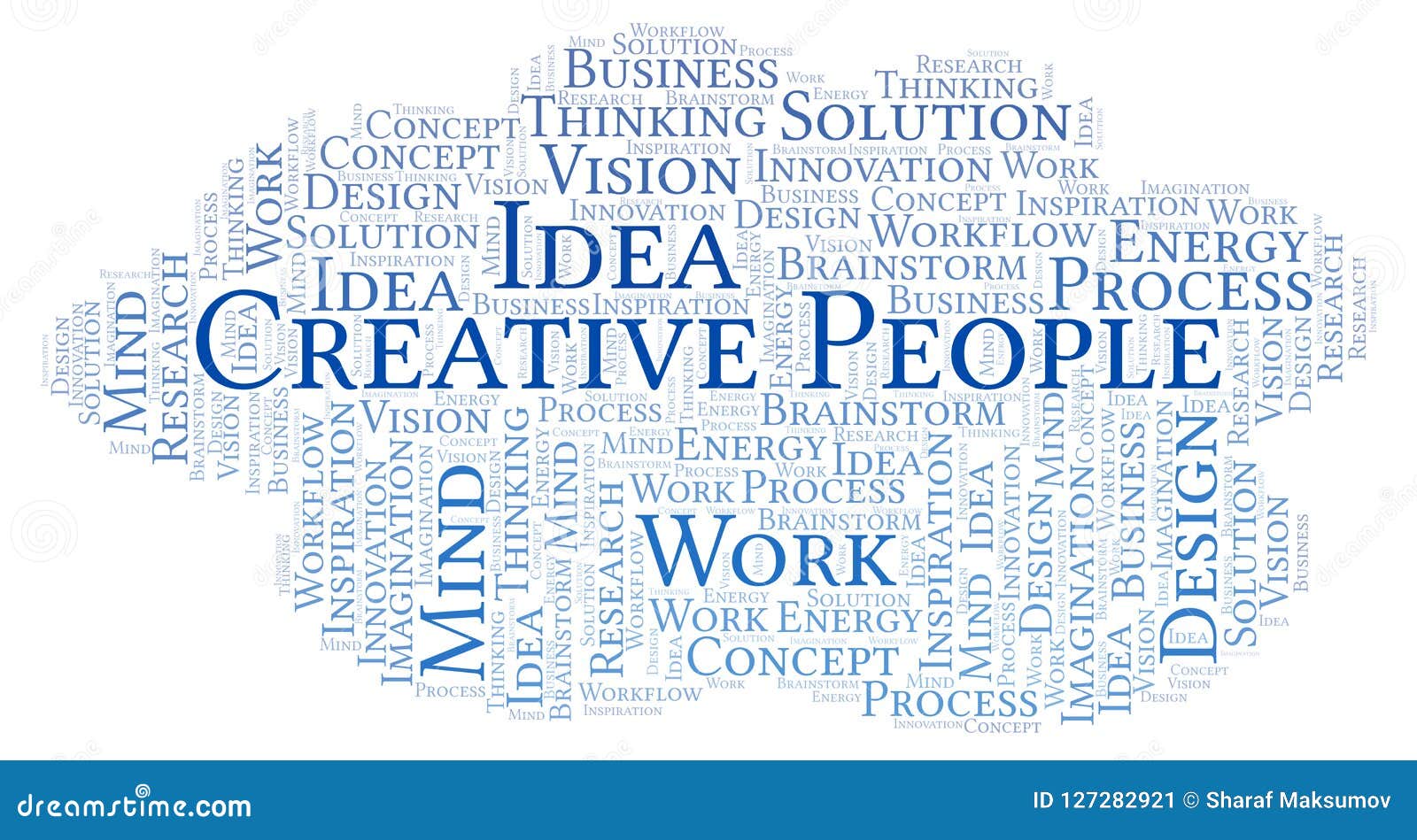 Creative People Word Cloud, Made with Text only. Stock Illustration ...