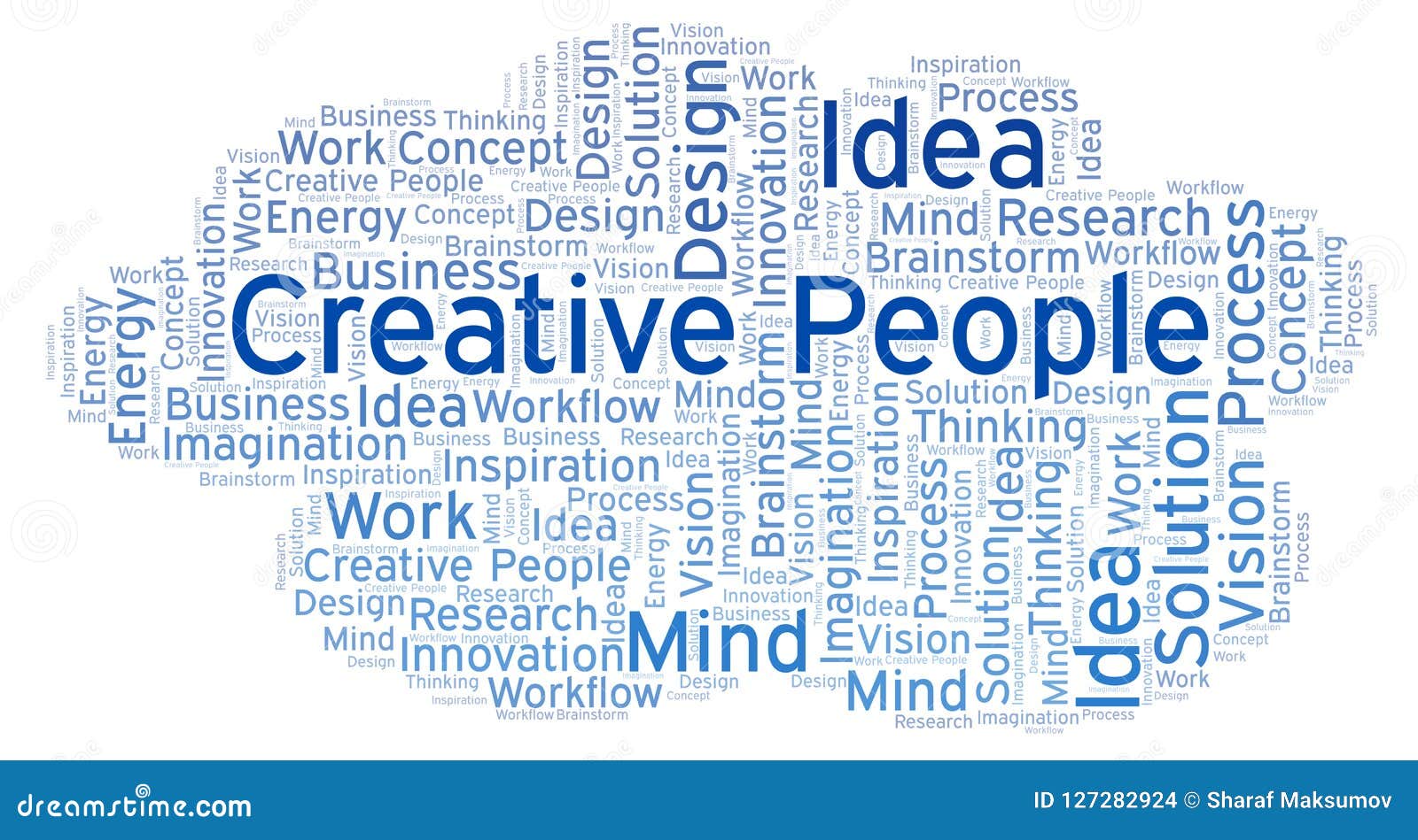 Creative People Word Cloud, Made with Text only. Stock Illustration ...