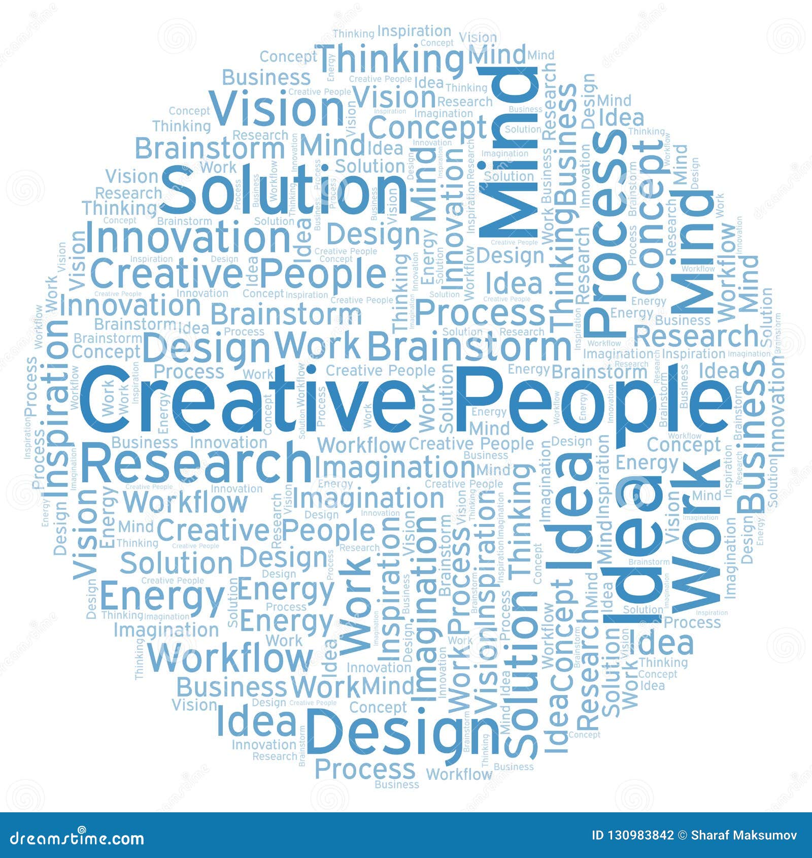 Creative People Word Cloud, Made with Text only. Stock Illustration ...