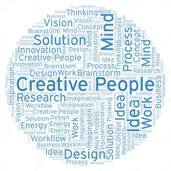 Creative People Word Cloud, Made with Text only. Stock Illustration ...
