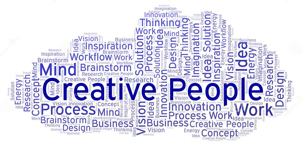 Creative People Word Cloud, Made with Text only. Stock Illustration ...