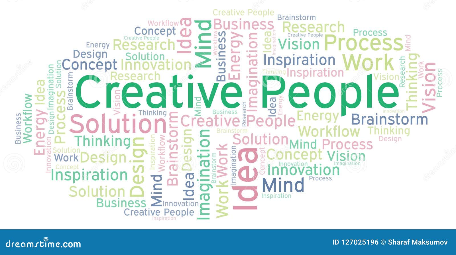 Creative People Word Cloud, Made with Text only. Stock Illustration ...