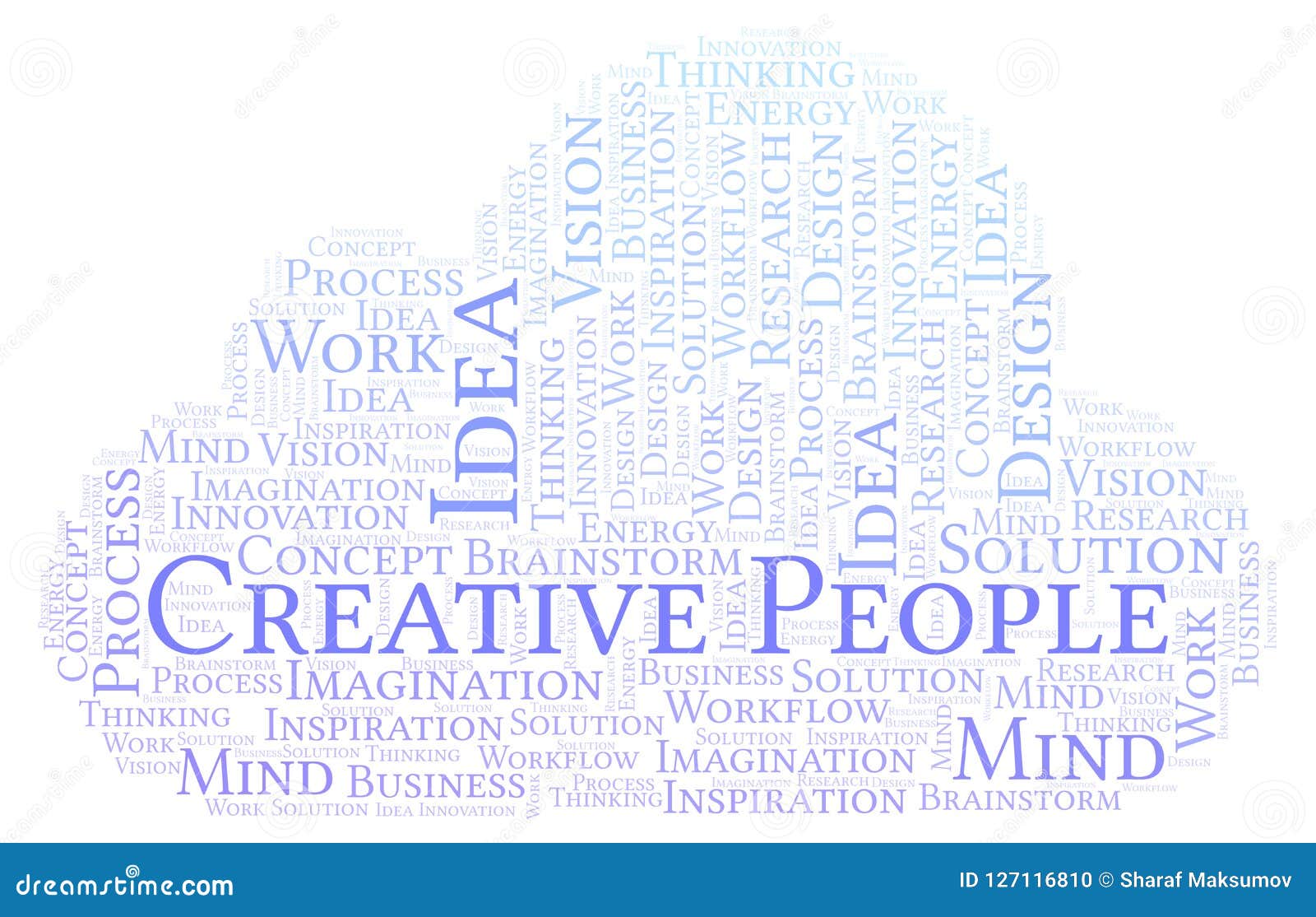 Creative People Word Cloud, Made with Text only. Stock Illustration ...