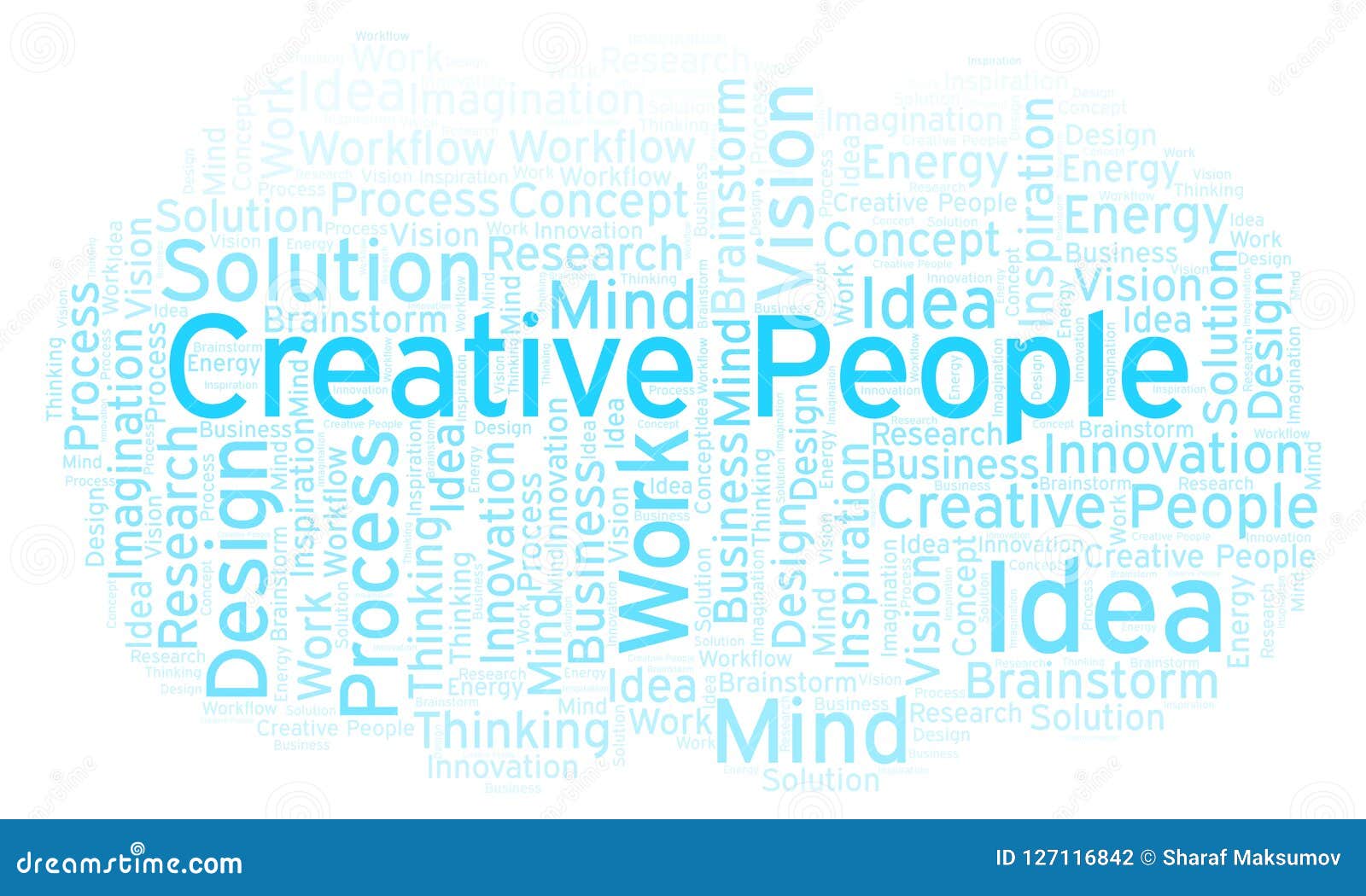 Creative People Word Cloud, Made with Text only. Stock Illustration ...