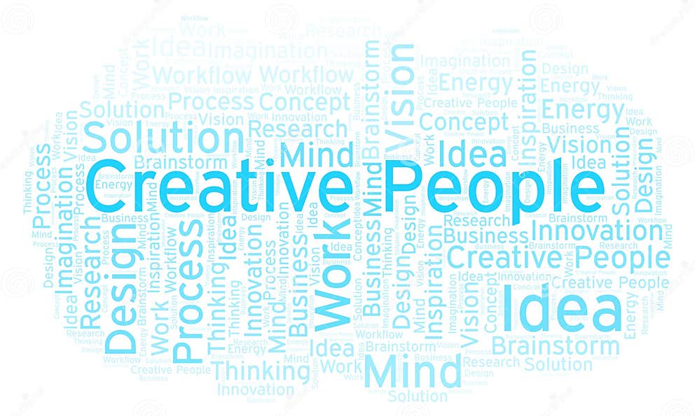 Creative People Word Cloud, Made with Text only. Stock Illustration ...