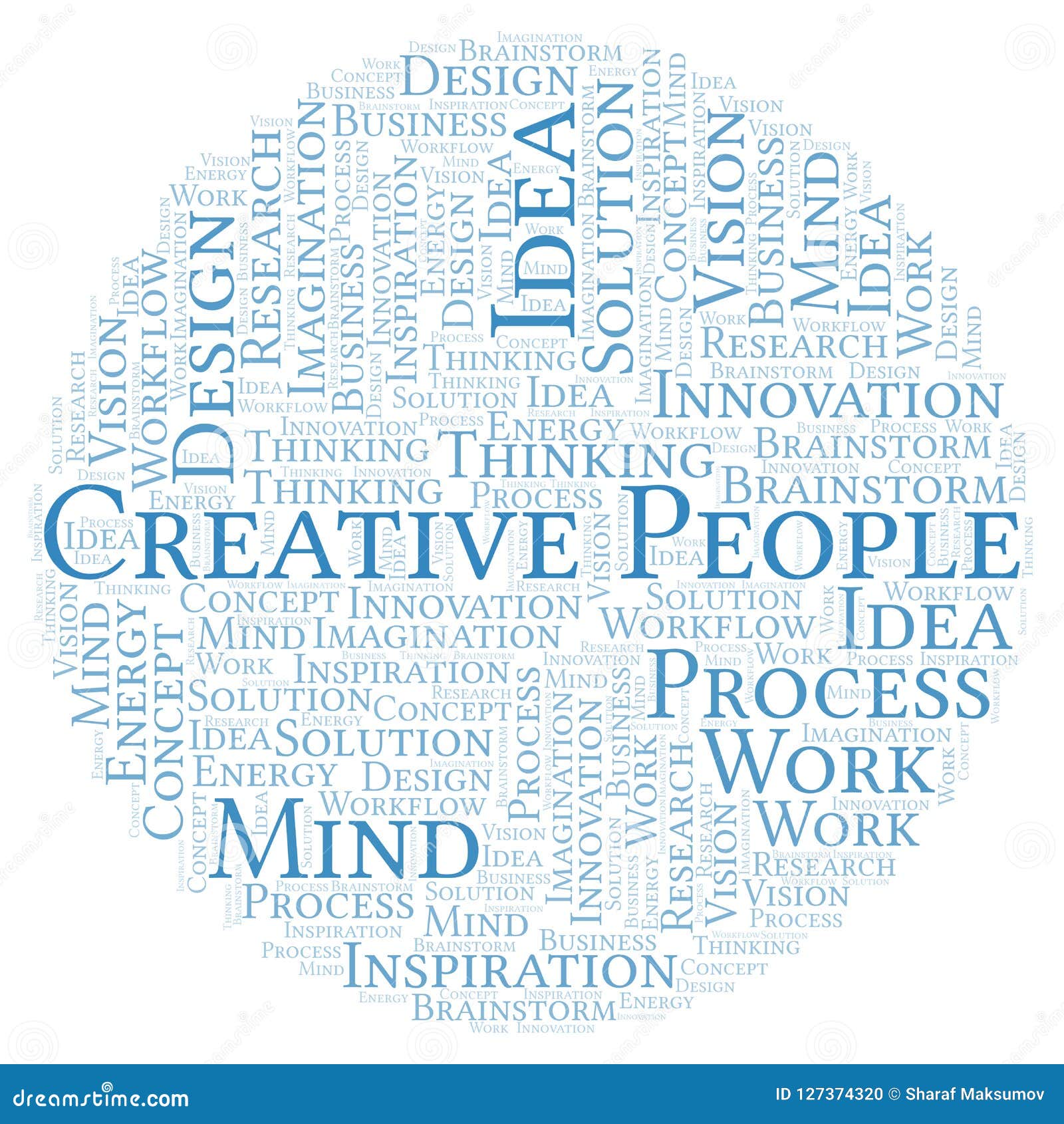 Creative People Word Cloud, Made with Text only. Stock Illustration ...