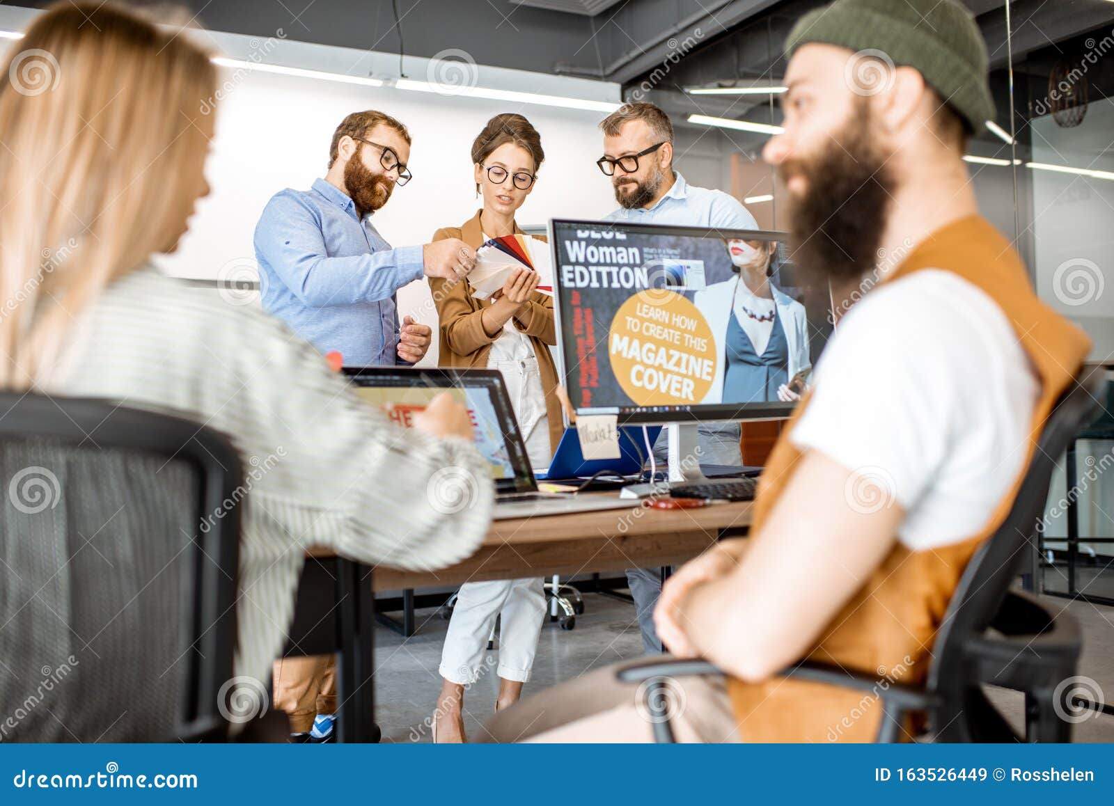 Creative People Working in the Office Stock Image - Image of journalism ...