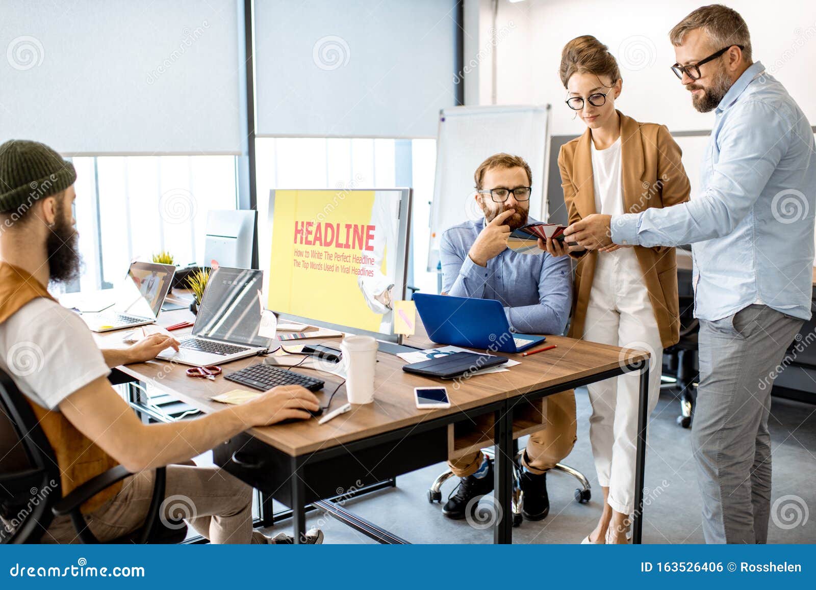 Creative People Working in the Office Stock Photo - Image of samples ...