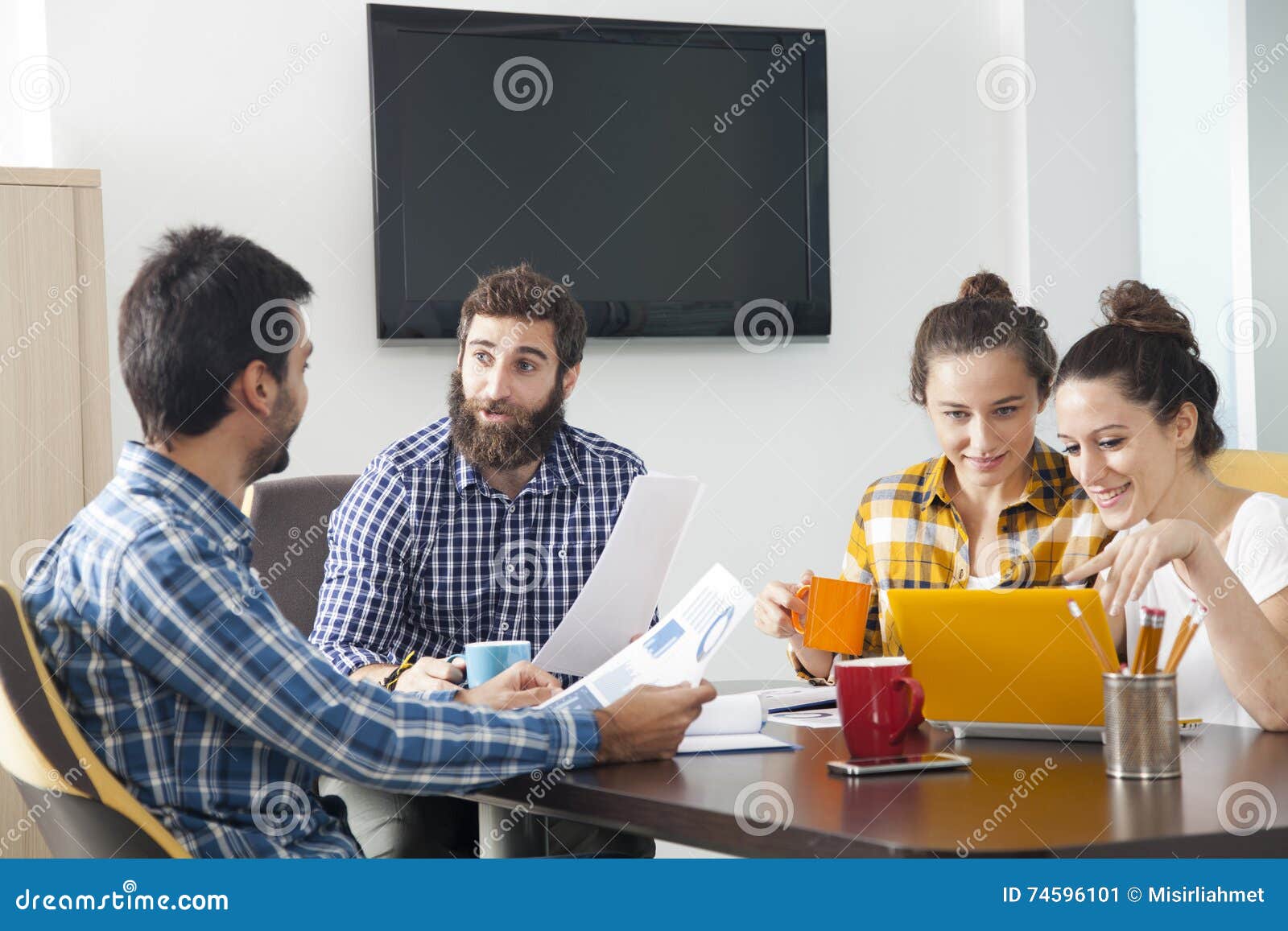Creative Peoples Working in the Office. Stock Image - Image of creative ...