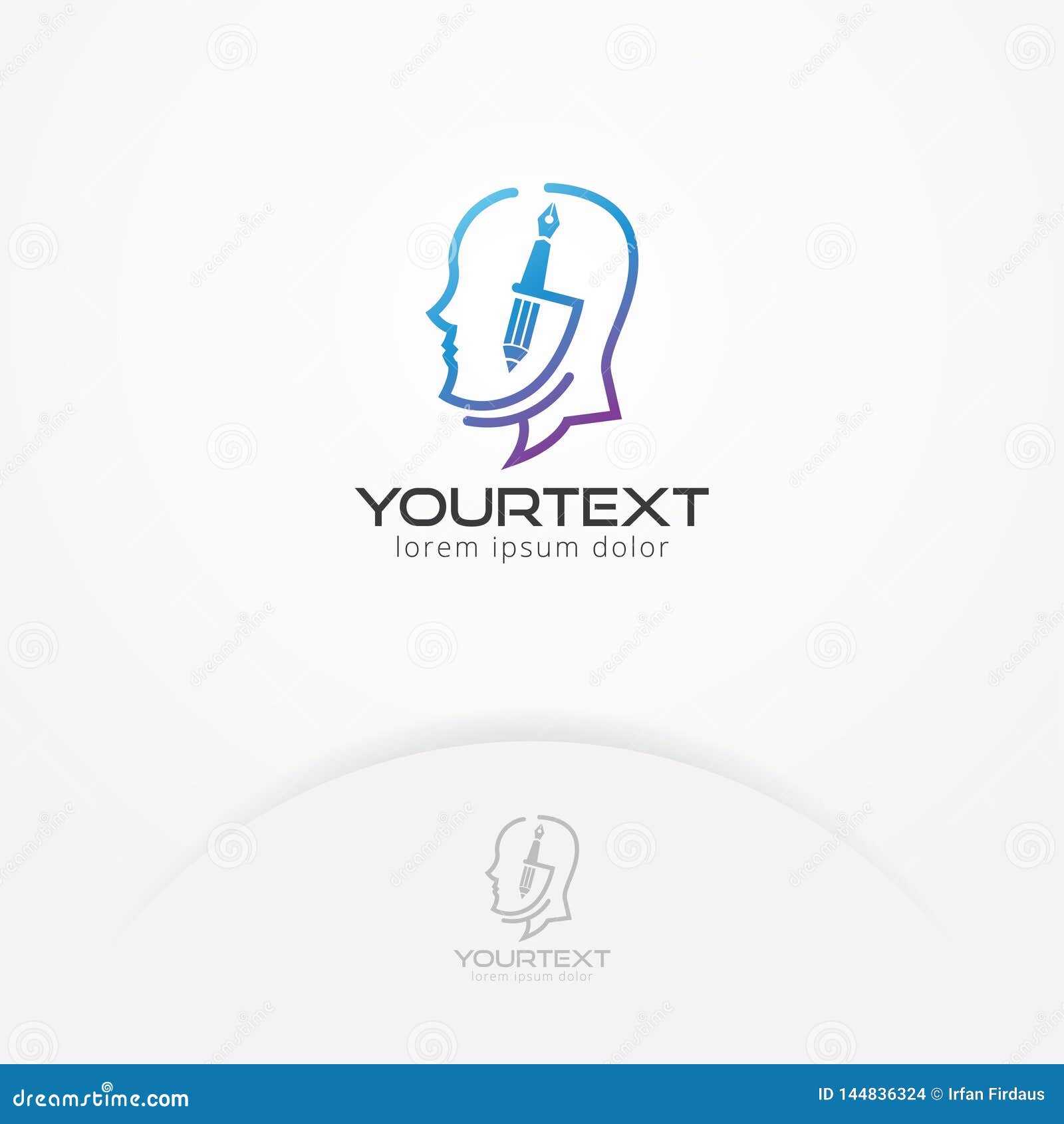 Creative Person Logo Design Stock Vector - Illustration of education ...