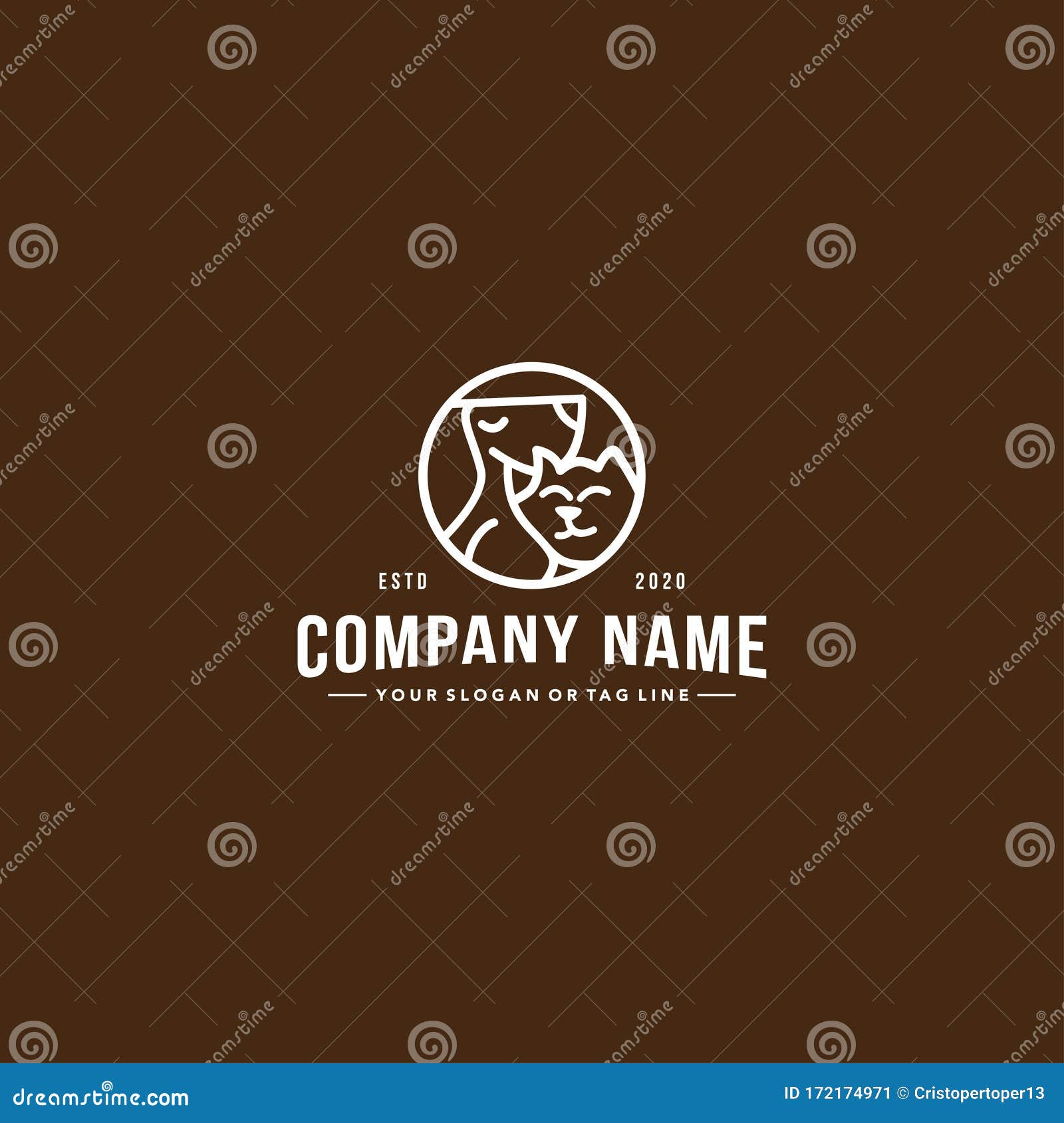 Creative Pet Logo Design Vector Stock Vector - Illustration of love ...