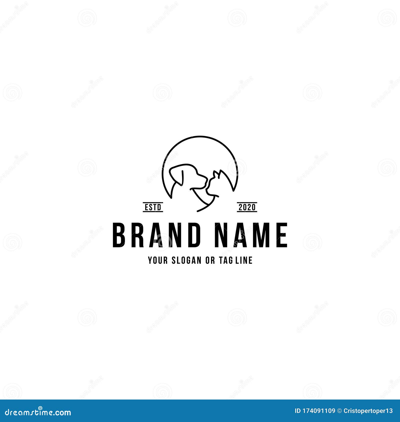 Creative Pet Logo Design Vector Stock Vector - Illustration of creative ...
