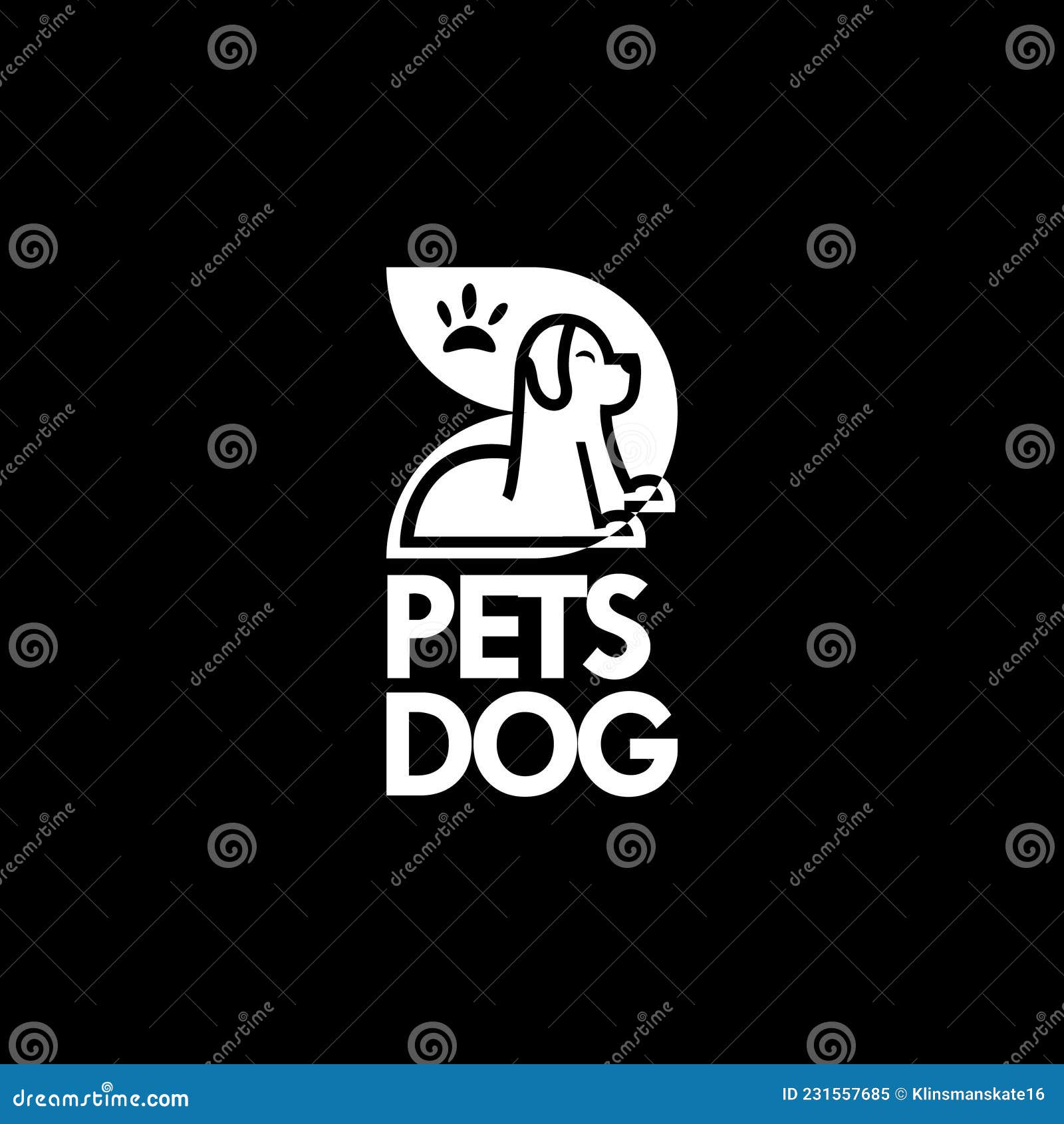 Creative Pets Dog Logo Design Template Stock Vector - Illustration of ...