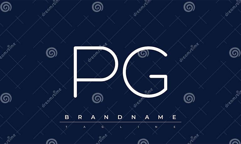 Creative PG Letter Initial Logo Vector Image Stock Vector ...