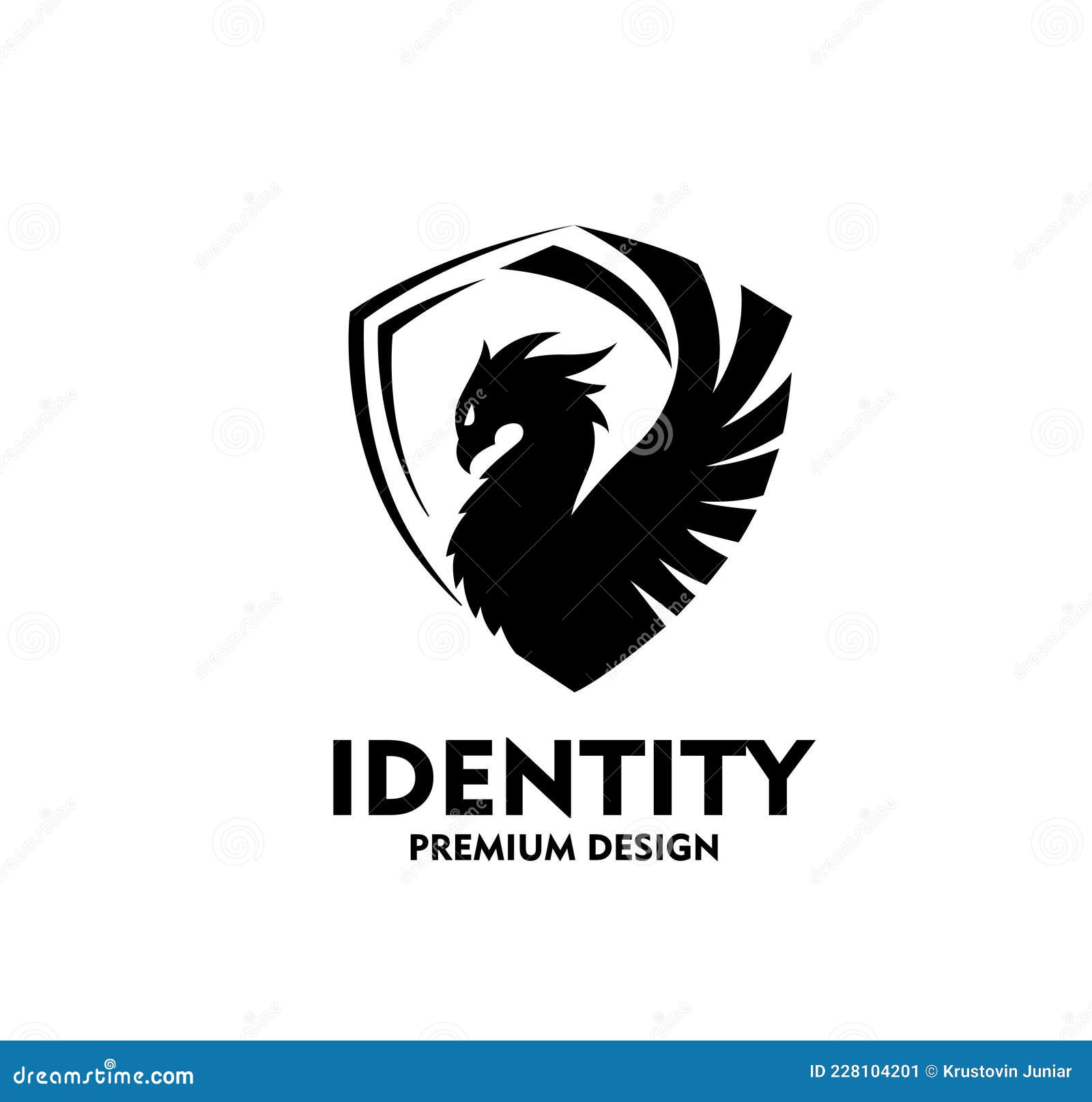 Phoenix Shield Monogram Logo Vector Stock Vector - Illustration of ...