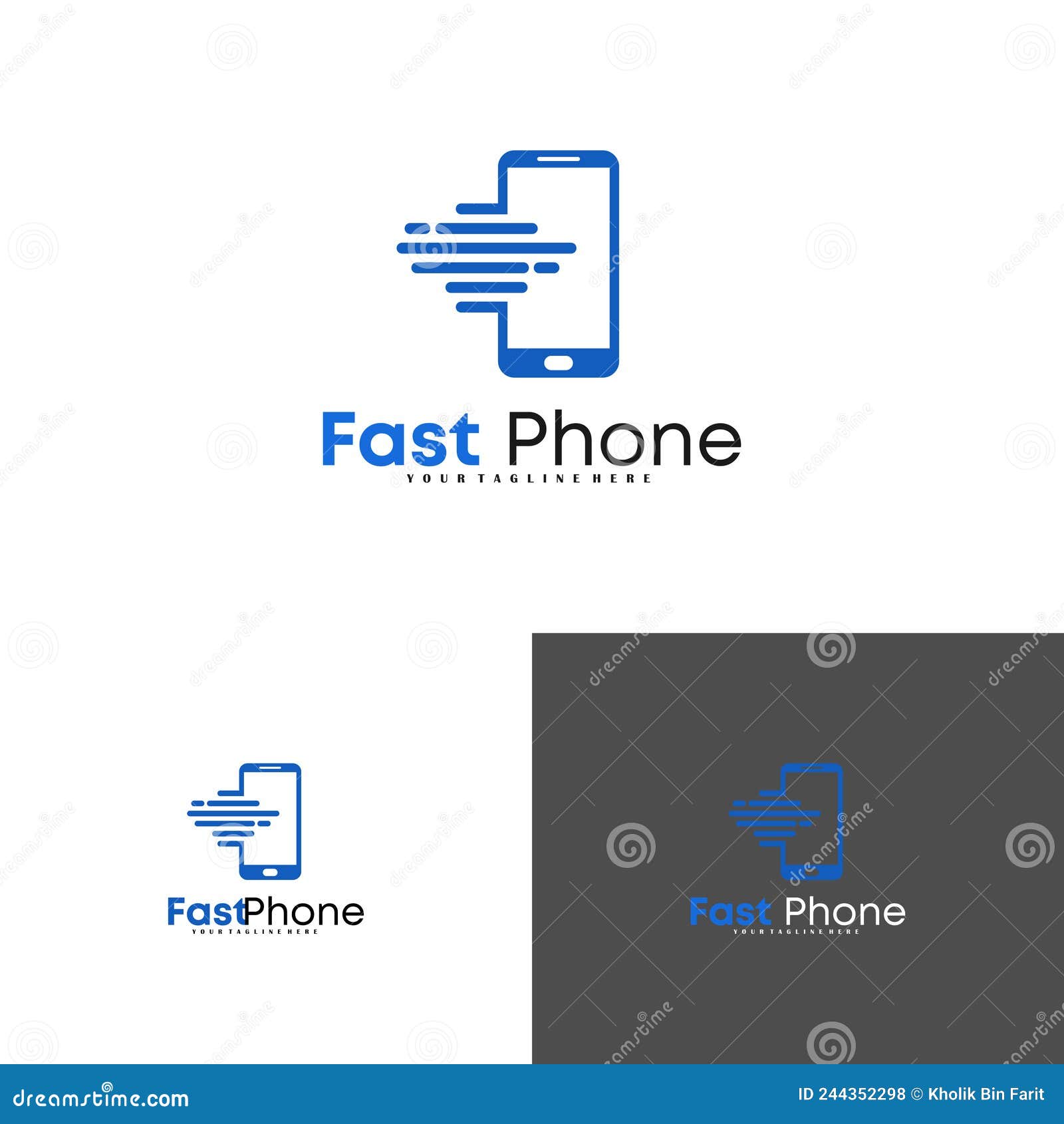 Creative Phone Logo Vector Design Template Stock Vector - Illustration ...