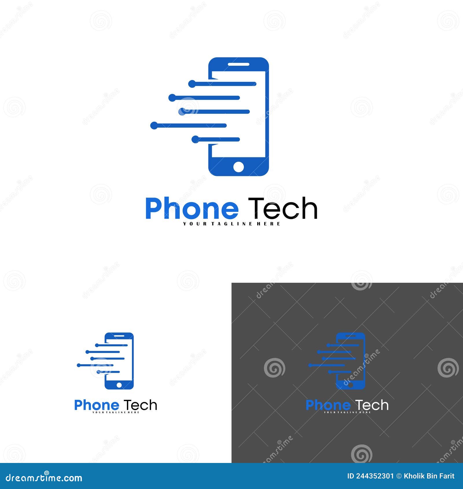 Creative Phone Logo Vector Design Template Stock Vector - Illustration ...