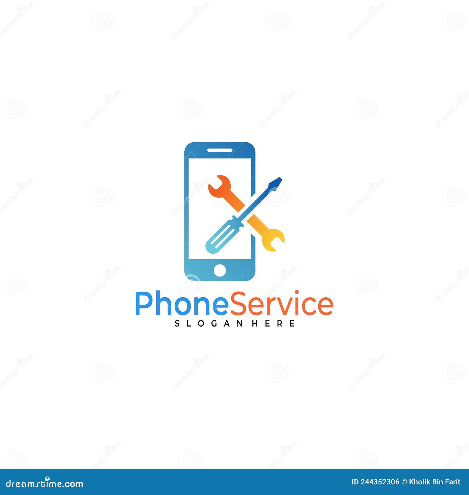 Creative Phone Logo Vector Design Template Stock Vector - Illustration ...