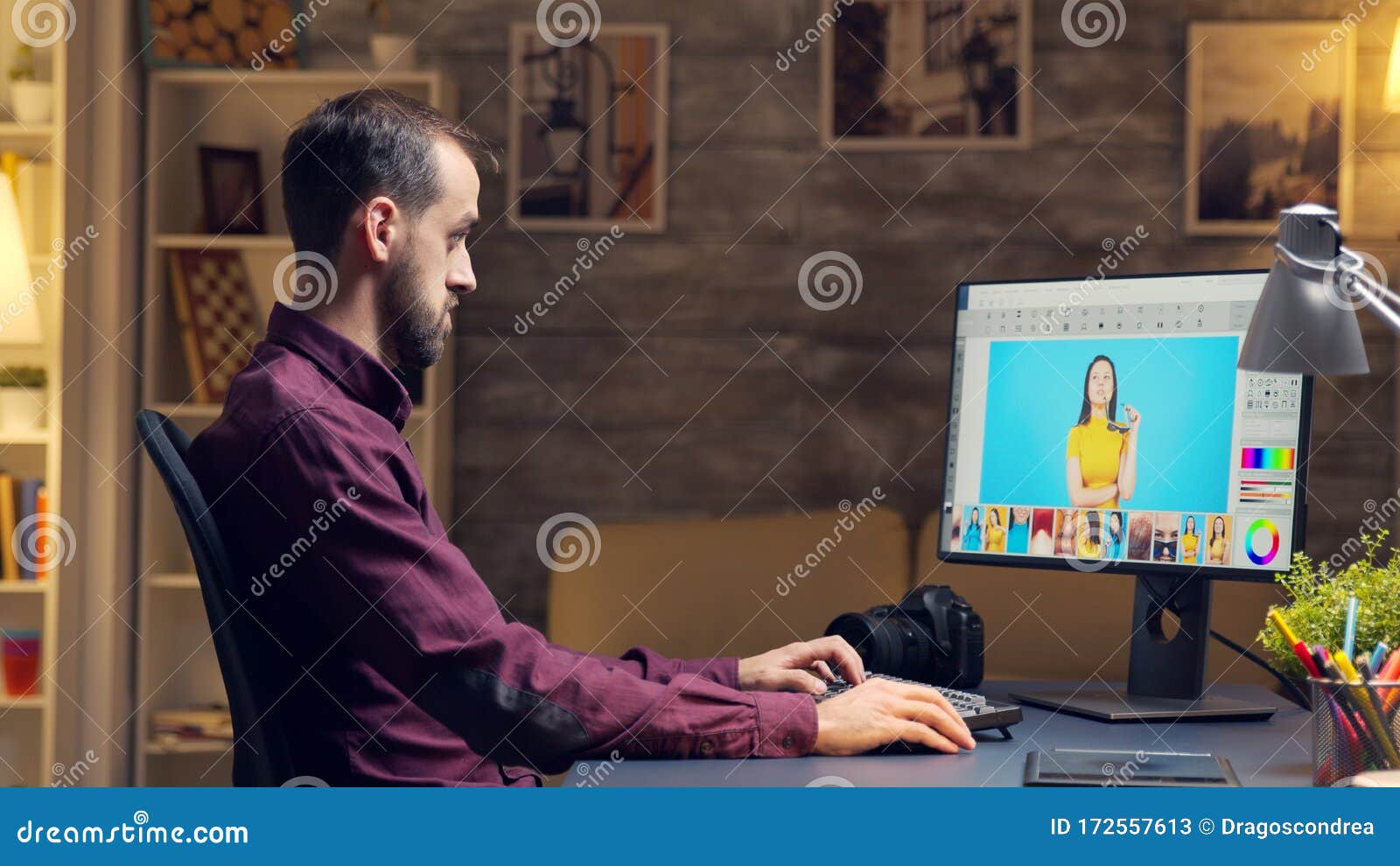 Creative Photographer Using Digital Retouching Programs Stock Image ... Creative Photographer Using Digital Retouching Programs Stock Image ...