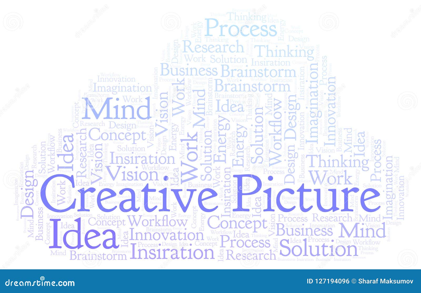 Creative Picture Word Cloud, Made with Text only. Stock Illustration ...