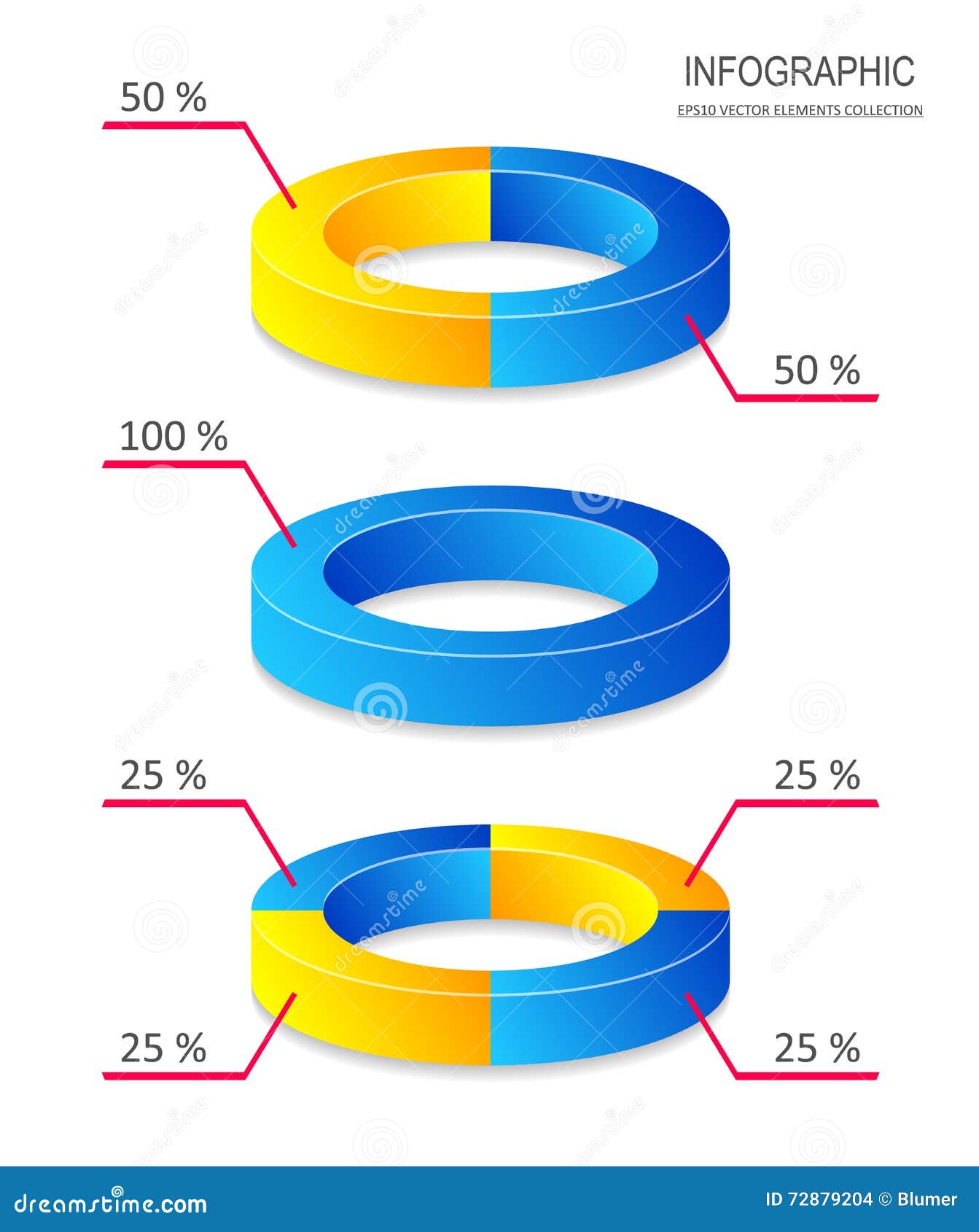 Creative Pie Chart Infographics Stock Vector - Illustration of ...