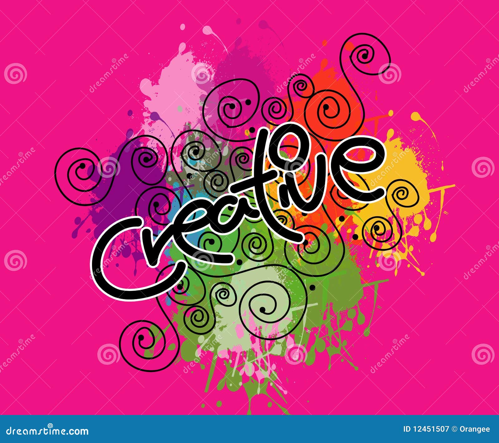Creative in pink stock vector. Illustration of artist - 12451507