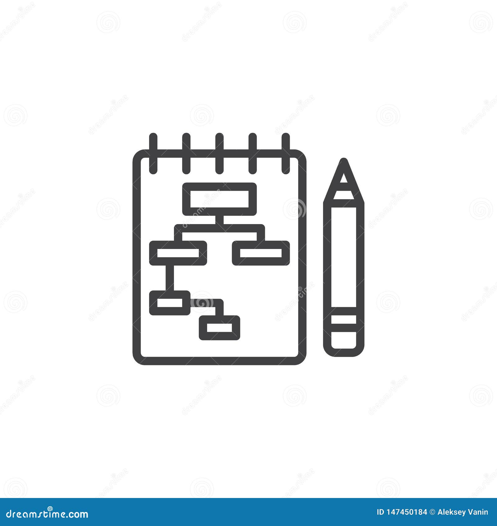 Creative planing line icon stock vector. Illustration of icon - 147450184