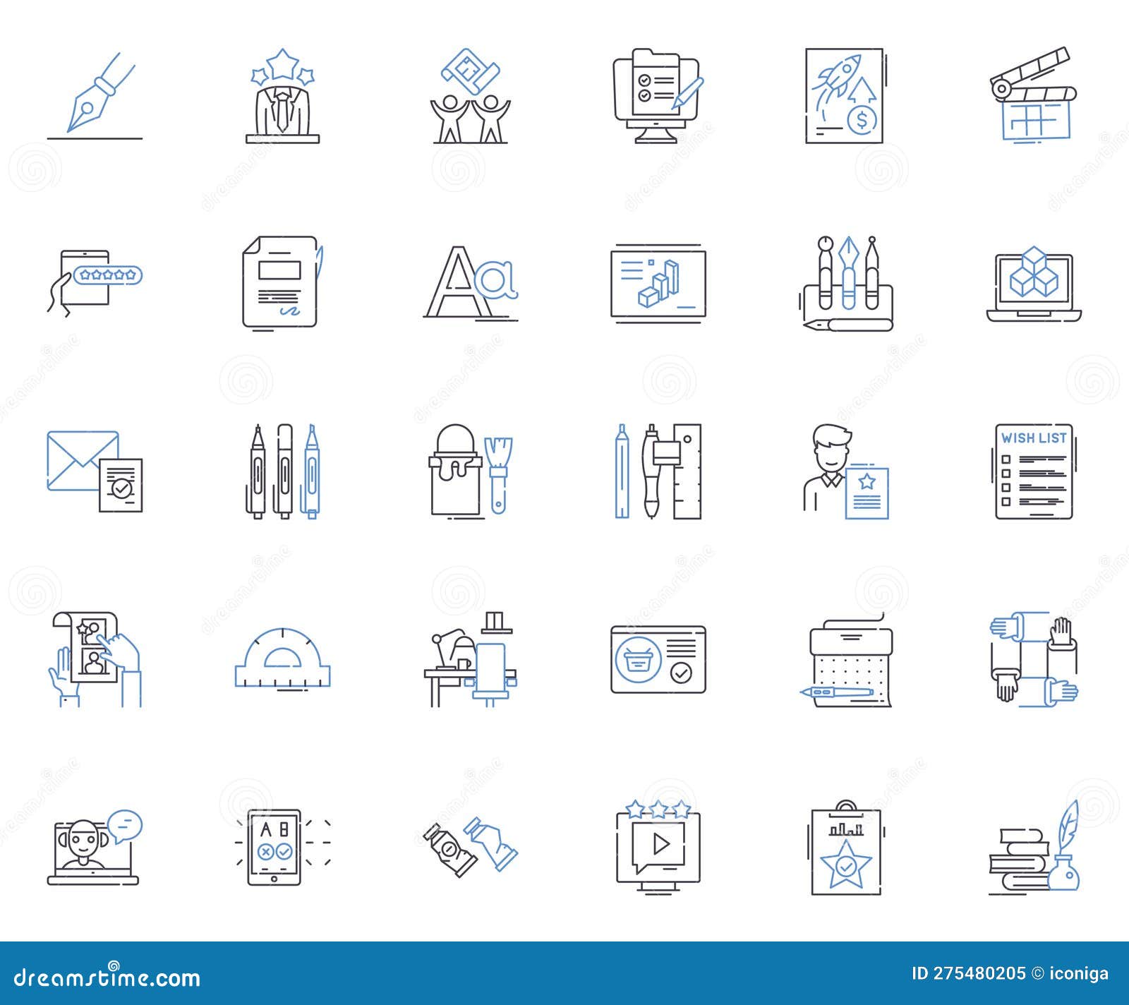Creative Planning Line Icons Collection. Strategy, Innovation, Design ...