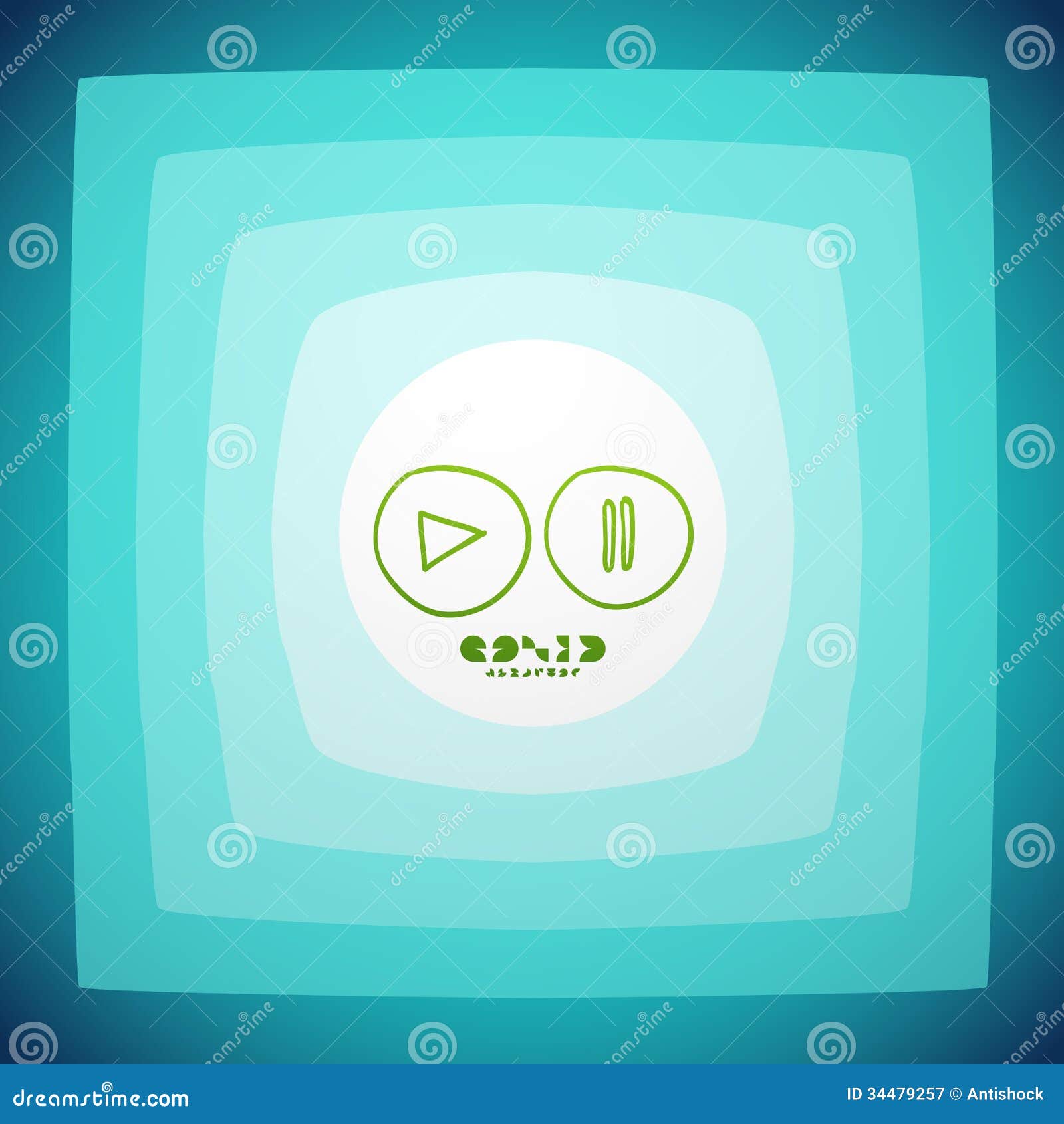 Creative play button stock vector. Illustration of abstract - 34479257