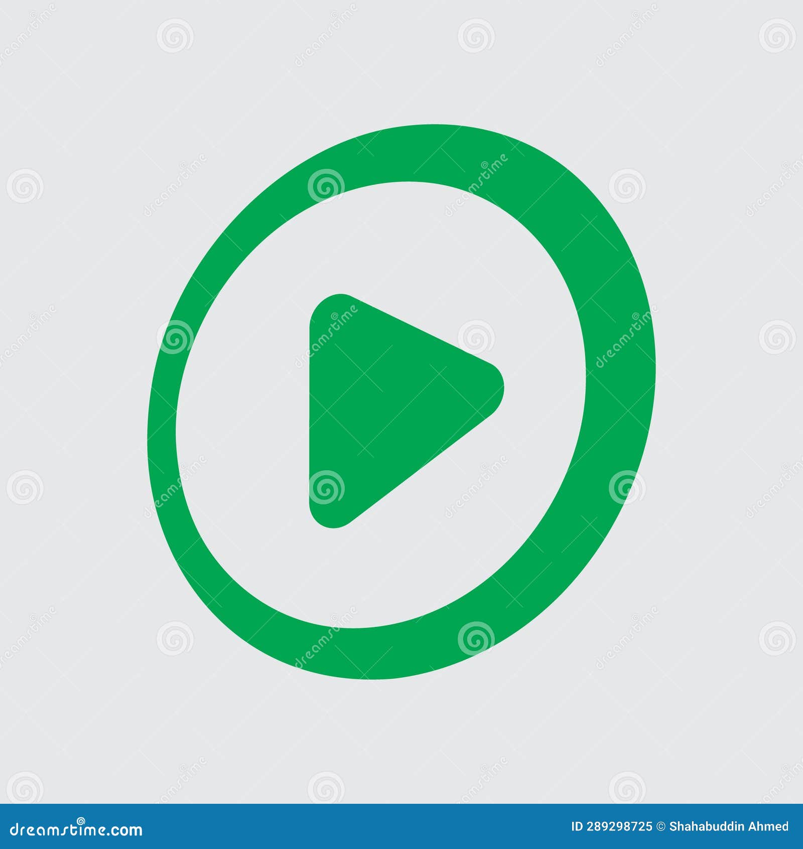 A Creative Play Button Circular In Rainbow Spectrum Cartoon Vector ...