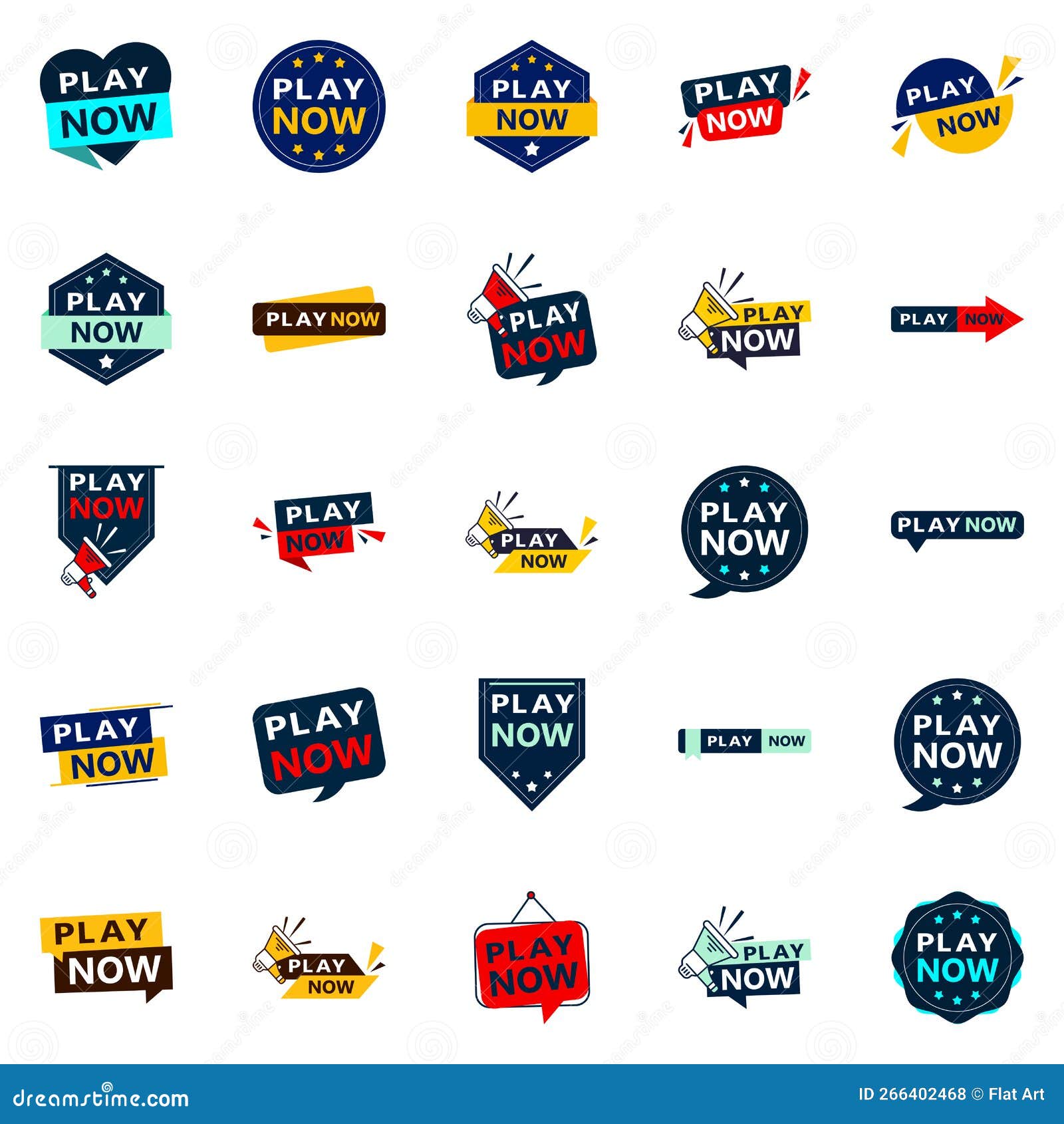 25 Creative Play Now Banners To Help You Stand Out Stock Vector ...