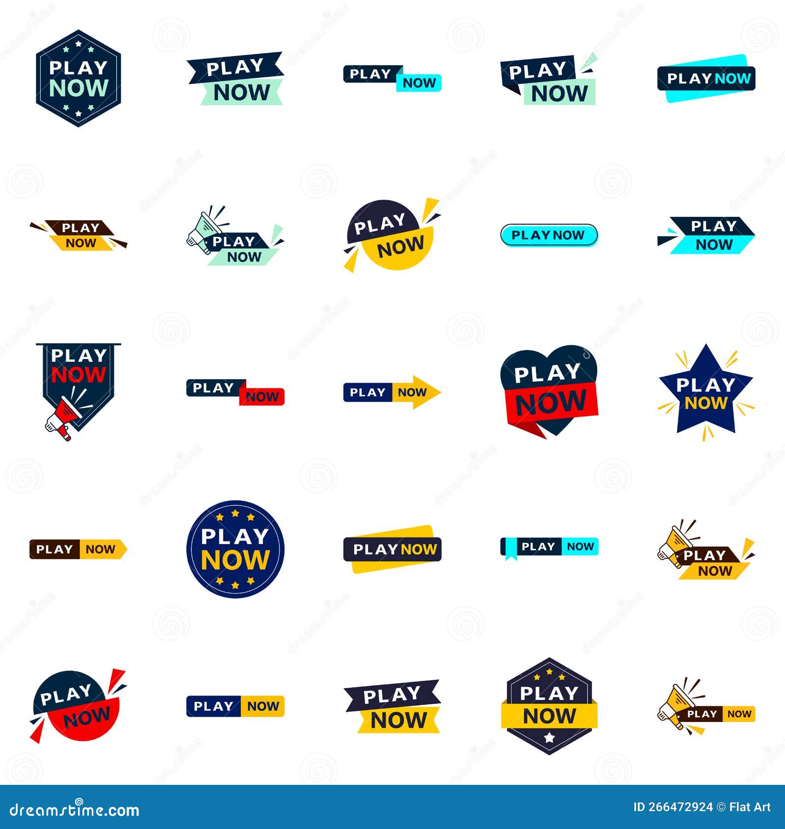 25 Creative Play Now Banners To Help You Stand Out Stock Vector ...
