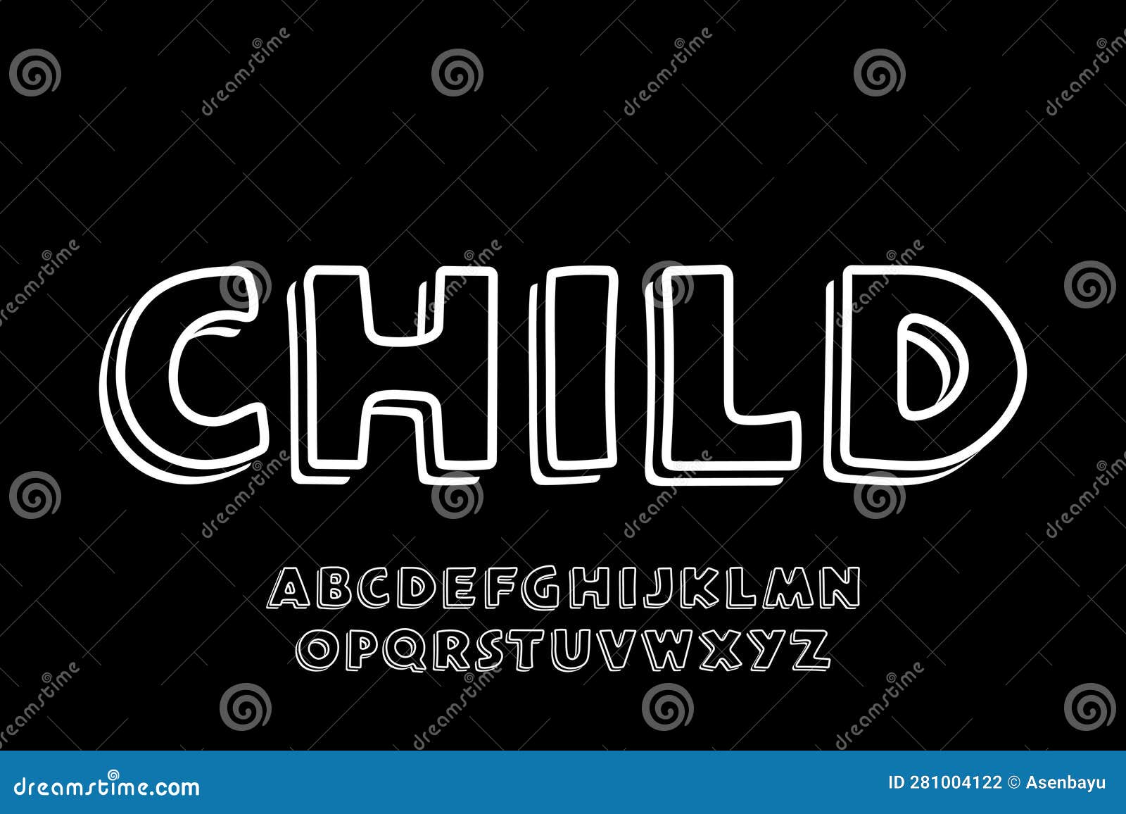 Creative Playful Rounded Kids Alphabets Vector | CartoonDealer.com ...