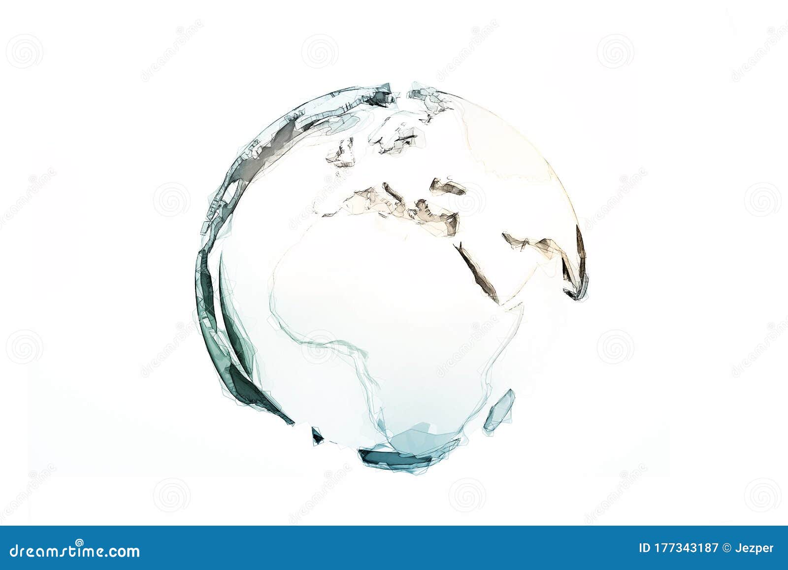 Creative Polygon World Globe Stock Illustration - Illustration of ...