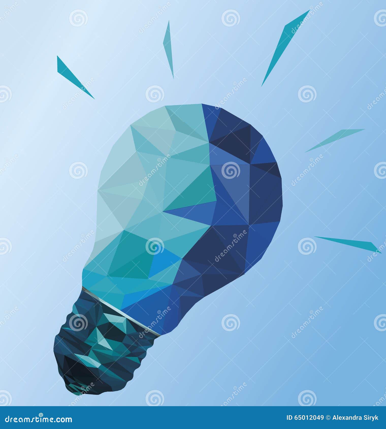 Creative Polygonal Lightbulb Stock Illustration - Illustration of ...