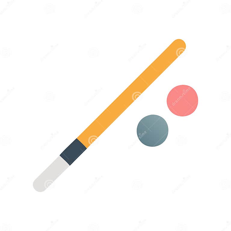Creative Pool Cue for Unique Designs Stock Illustration - Illustration ...
