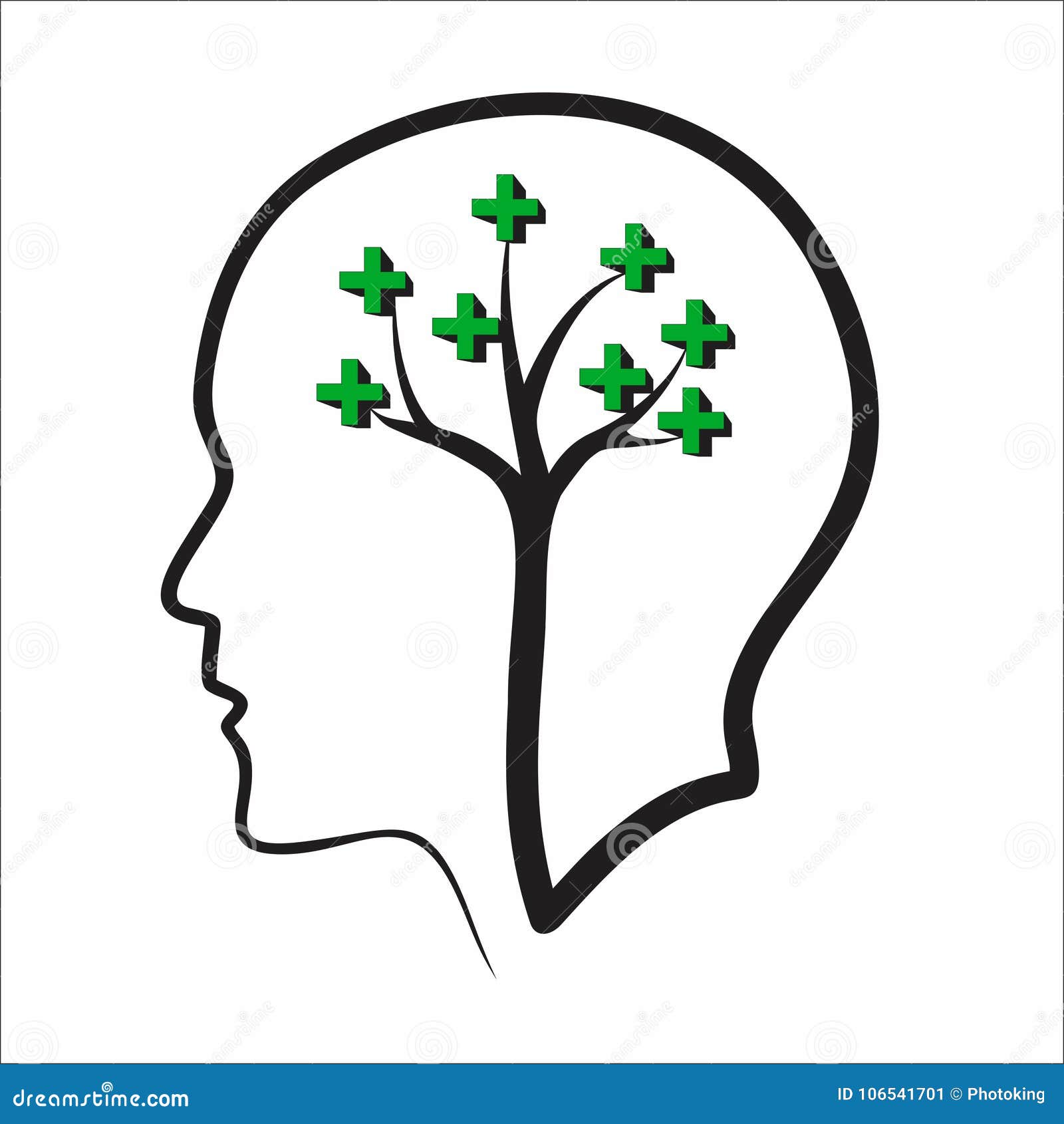 Creative Positive Thinking Concept Stock Illustration - Illustration of ...