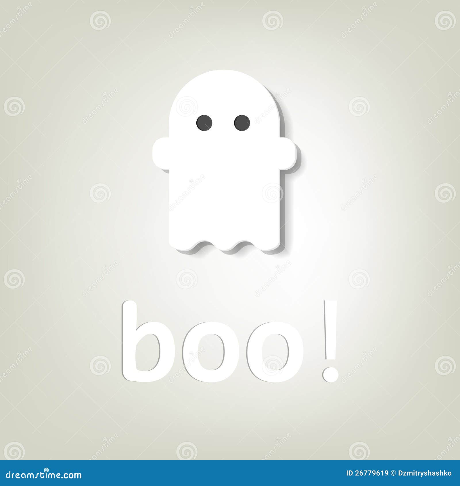 Creative Poster for Halloween. Little Ghost Stock Vector - Illustration ...