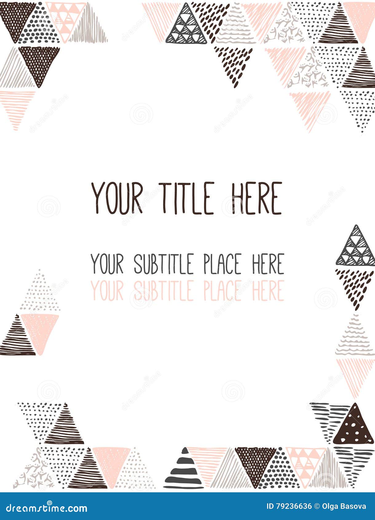 Creative Poster with the Triangles. Stock Vector - Illustration of ...