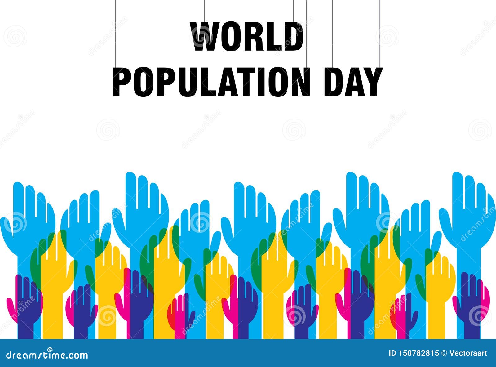 World Population Day Poster Design Stock Vector - Illustration of green ...