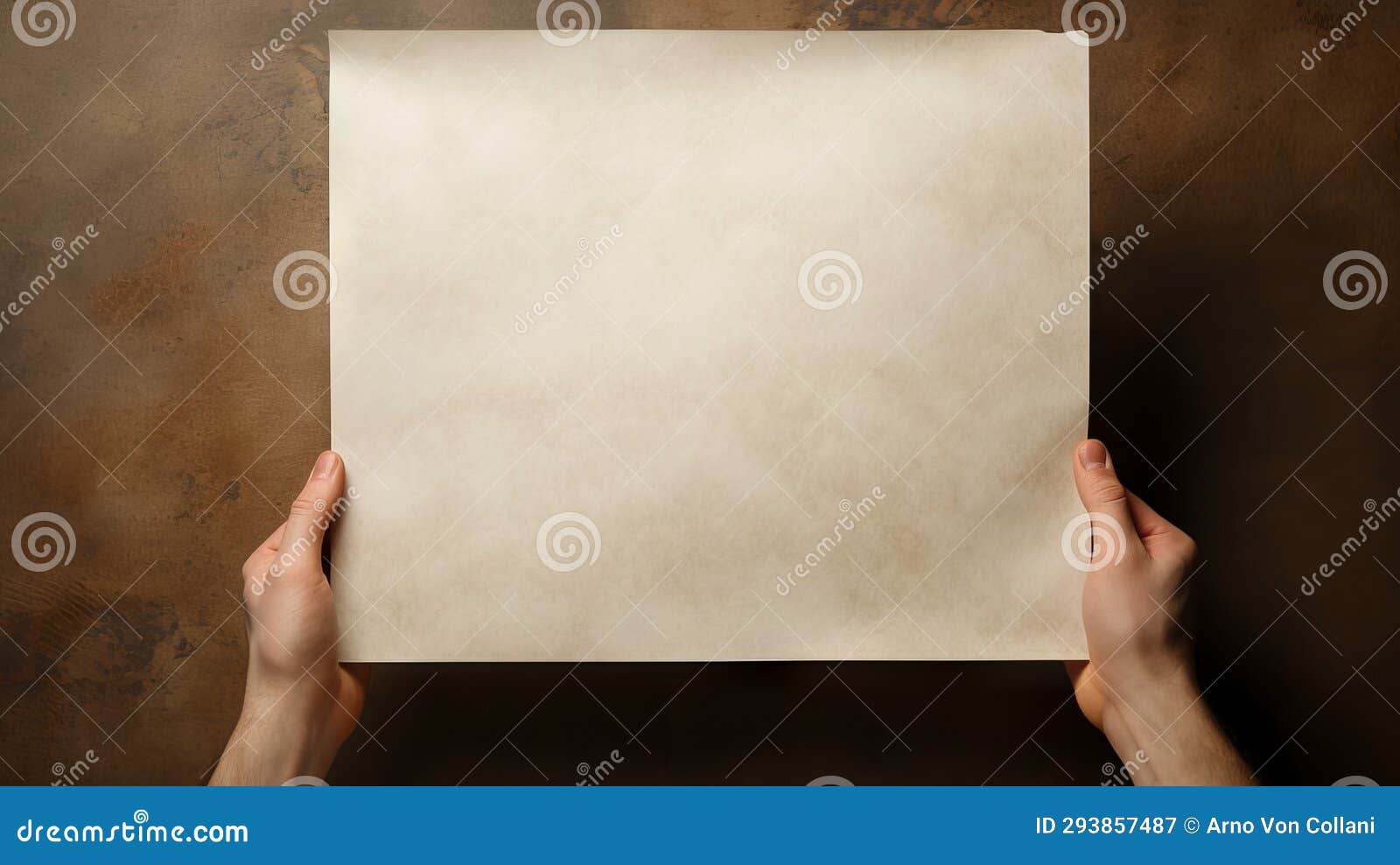 Creative Potential Hands Grasp Blank Paper, Isolated On A Clean White ...