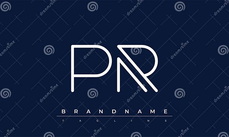 Creative PR Letter Initial Logo Vector Image Stock Vector ...
