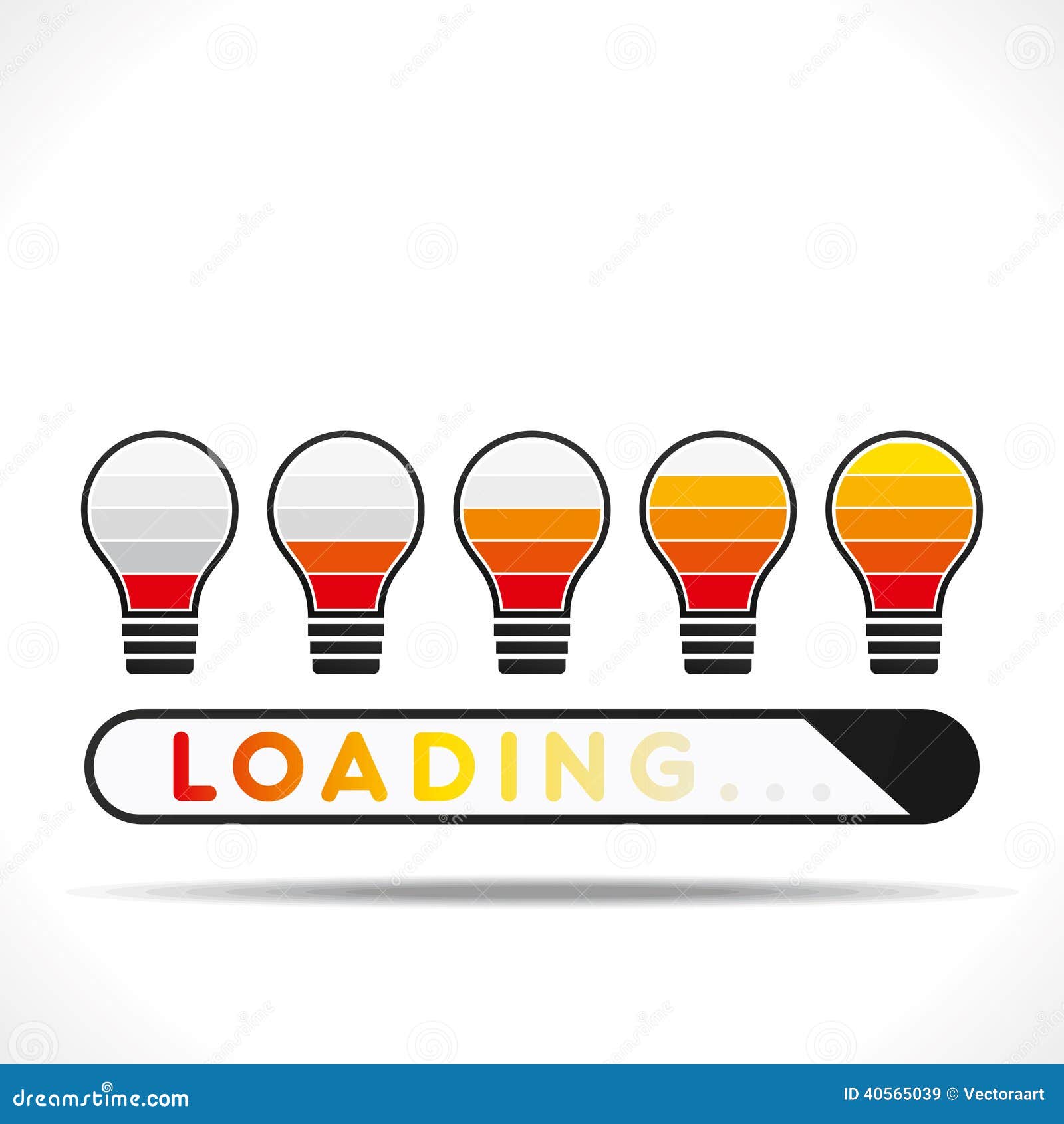 Creative preloader design stock vector. Illustration of bulb - 40565039
