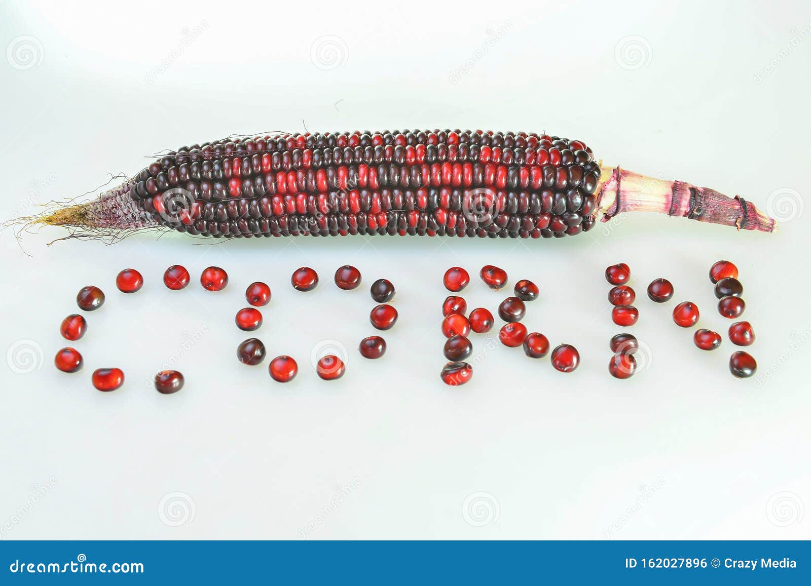 Creative Presentation with Organic Colorful Corn Grains Stock Photo ...