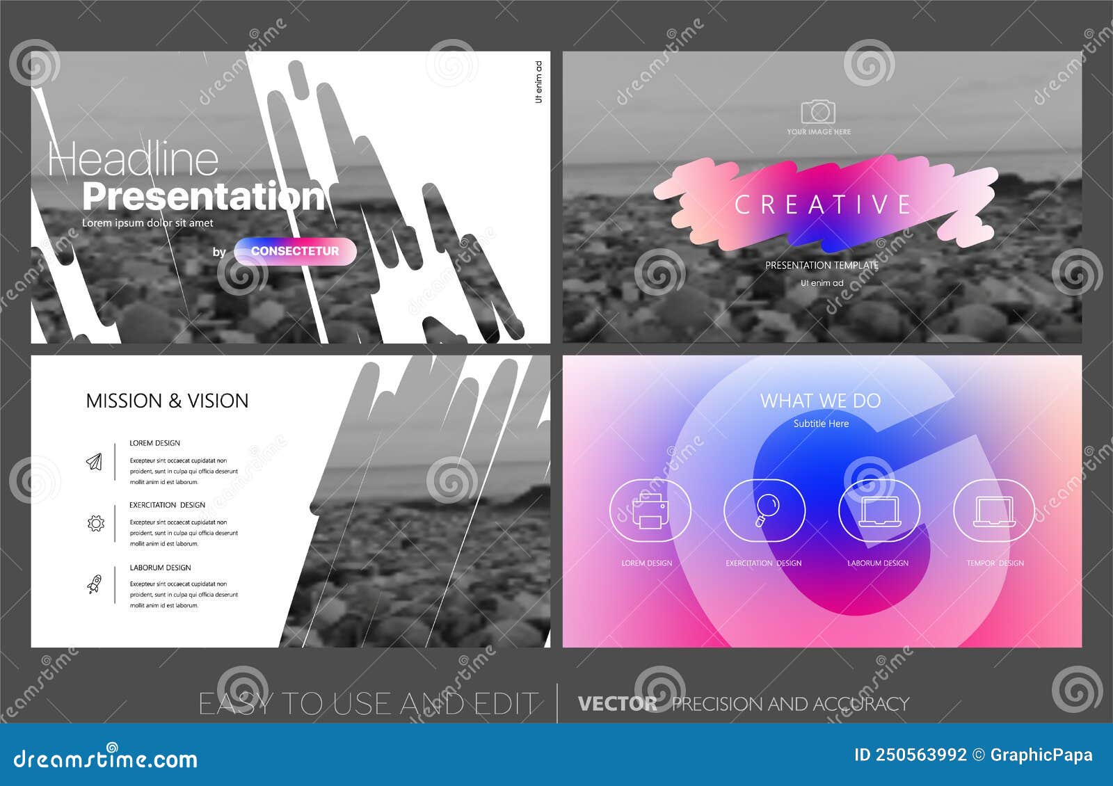 Creative Presentation Templates with Editable Design Elements and ...