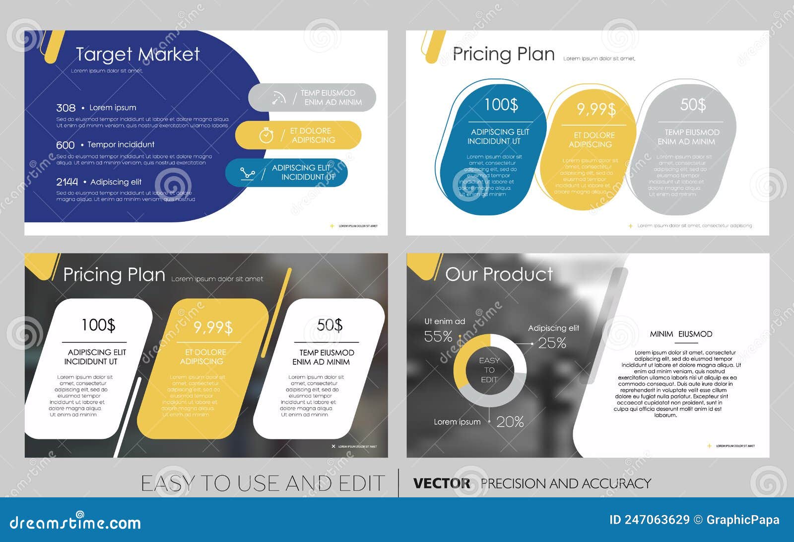 Creative Presentation Templates With Editable Design Elements And ...