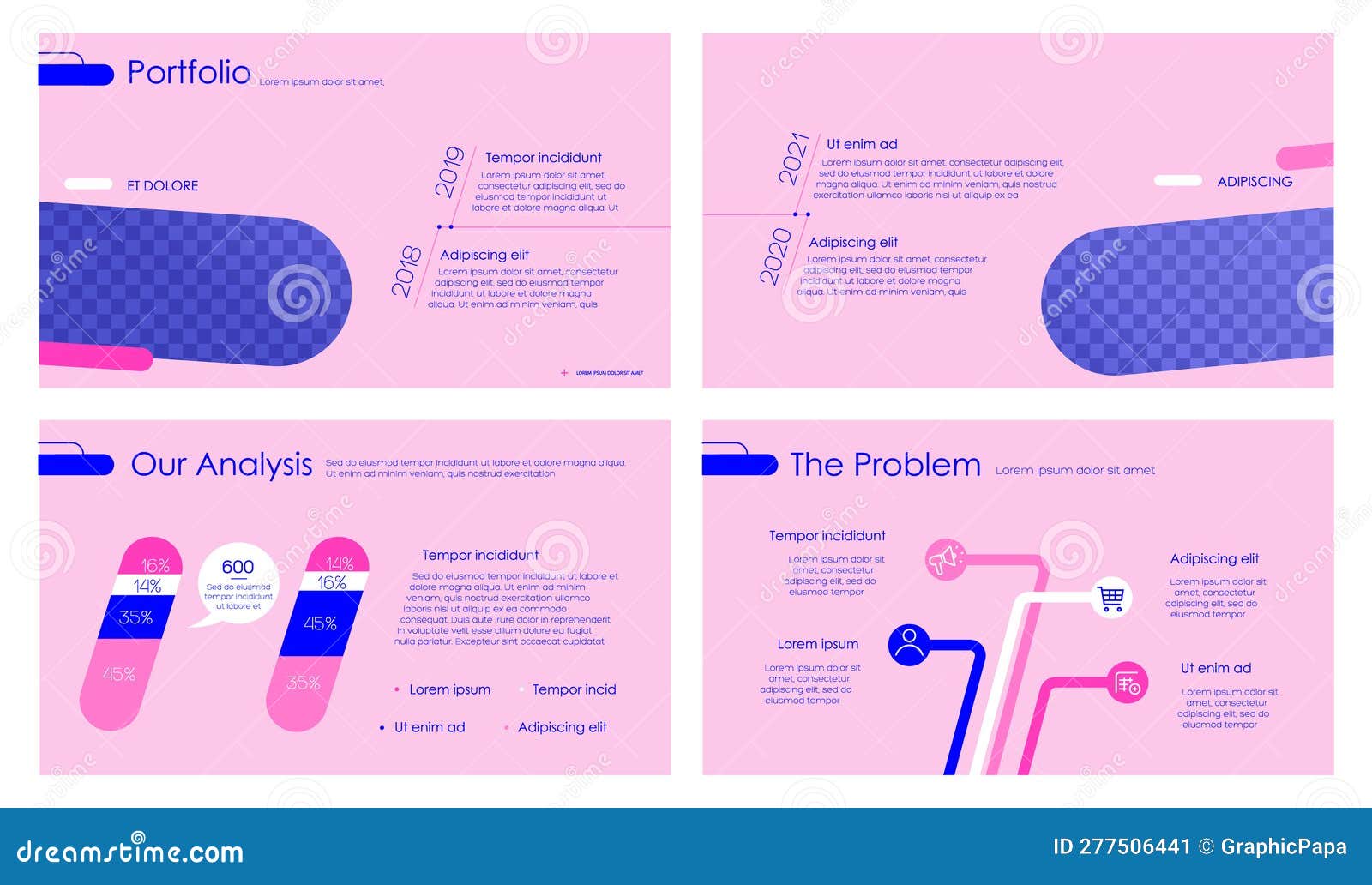 Creative Presentation Templates Elements on a Purple Background. Vector ...